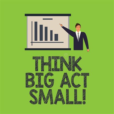 Word Het Schrijven De Tekst Denkt Groot Akte Klein Het Bedrijfsconcept