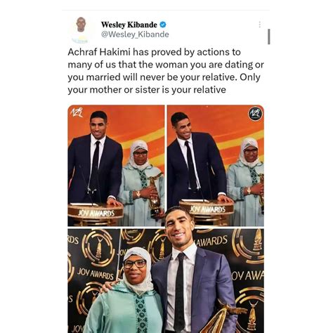 Photos Of Divorced Footballer Achraf Hakimi And His Mother Gistmania