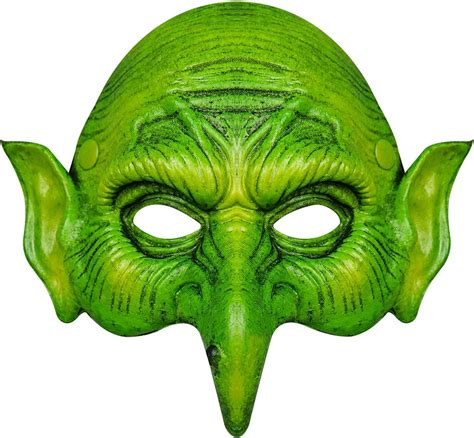 Varuotu Green Witch Mask Halloween Witch Devil Half Face