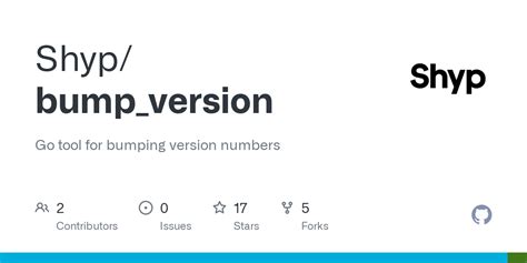 Github Shypbumpversion Go Tool For Bumping Version Numbers