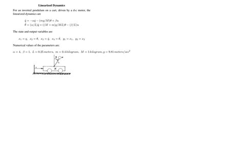 solved question 4 pendulum on cart for the diagram