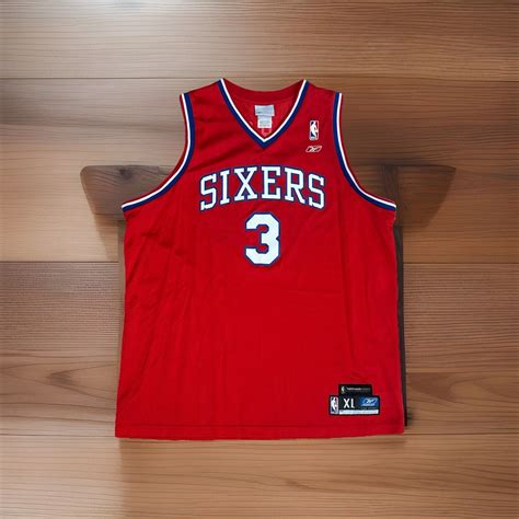 Allen Iverson Philadelphia 76ers Jersey Xl Mens Reebok Red Sixers 4851098886