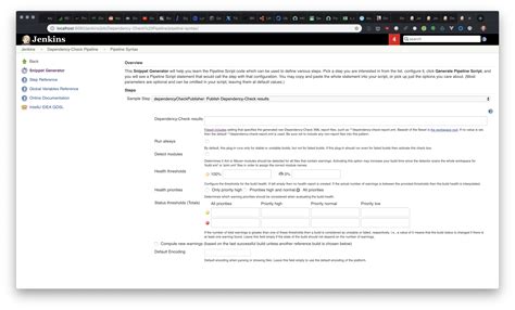 Setting Plugin To Fail Build In Jenkins Pipeline Issue Jeremylong DependencyCheck GitHub