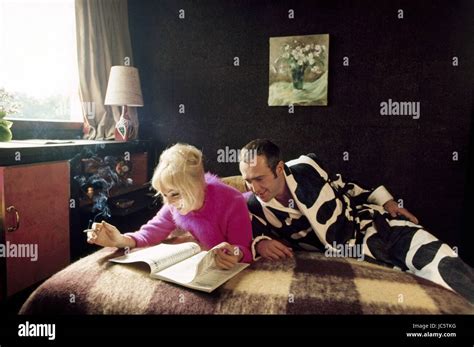 French Actress Mylène Demongeot With Husband Marc Simenon On The