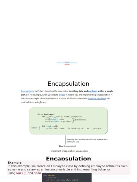 Unit 2 Encapsulation Prabha Pdf Inheritance Object Oriented Programming Class Computer
