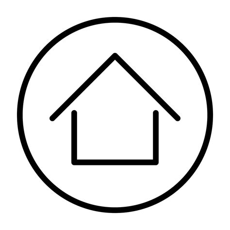 Simple Home Button Icon Vector 26530395 Vector Art At Vecteezy