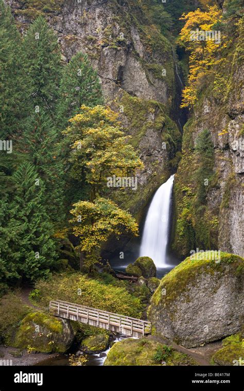 Wahclella Falls Columbia River Gorge National Scenic Area Oregon Usa