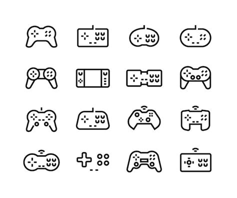 게임 패드 아이콘 비디오 게임 조이스틱 컨트롤러 아케이드 로고용 레트로 픽토그램 흰색 배경에 플레이 스테이션 및 컴퓨터용 블랙