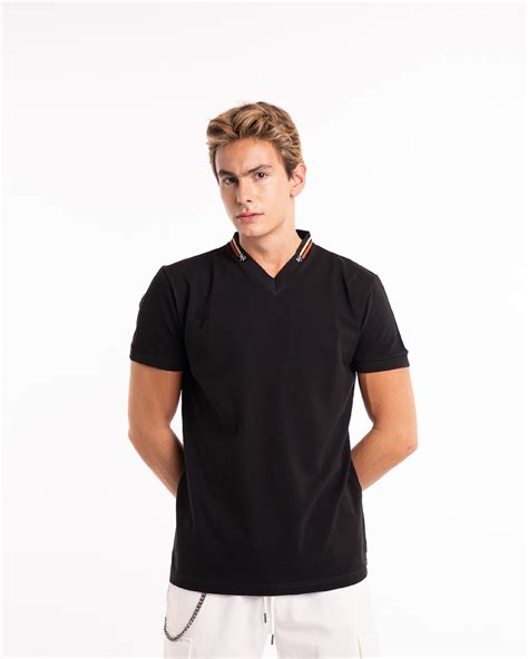 Άνδρας Martini 70890 Ανδρική Μπλούζα Πόλο Κοντομάνικη Με V Γιακά Σε