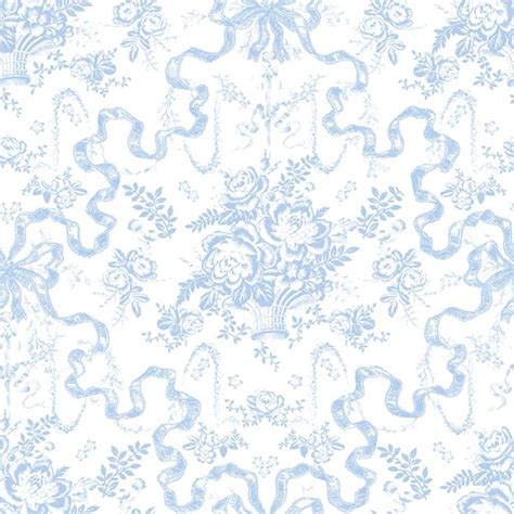Loveshackfancy By Brewster Ast6272 Fairytale Blissful Blue Toile