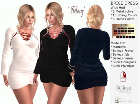 Second Life Marketplace Bsassy Brice Dress With Hud