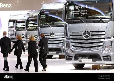Mercedes Benz Vehichles Sit At The Mercedes Stand At The Iaa Frankfurt Motor Show For Commercial