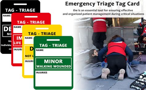 Triage Tag Card Sets For First Aid And Emergency Response Set Of 4