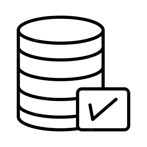 Database Line Icon Vector Data Network Server Png And Vector With