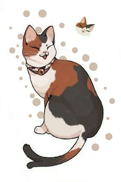 Cute Calico Cat Drawing Cat With Bird Wings Calico Cat Drawing
