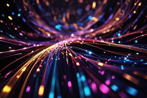 Optical Fiber Background Premium Ai Generated Image