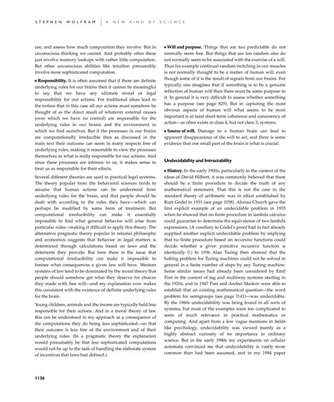 notes for undecidability and intractability a new kind of science