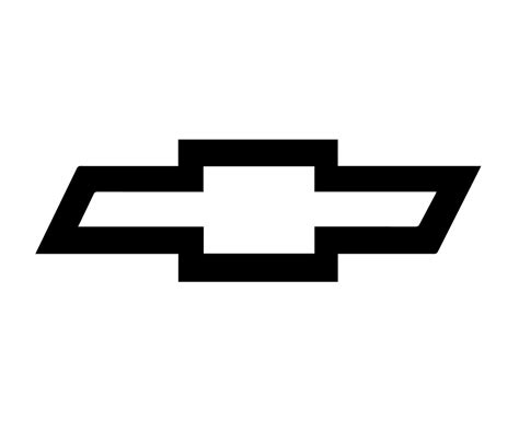 Chevrolet Brand Logo Car Symbol Black Design Usa Automobile Vector