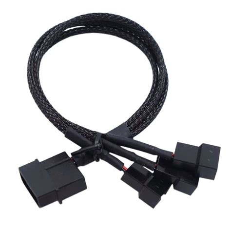 Buy 4 Pin Molex To 4 Pin Pmw Pc Case Fan Power Adapter Cable 3 Pin 4