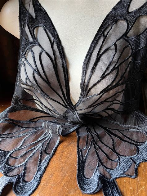 Black Butterfly Wing Appliques For Lyrical Dance Fairy Costumes Prbf