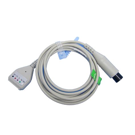 Ecg Electrodes Wire Trunk Cable And 3 Or 5 Leads For Popular Din Style Ecg Trunk Cable