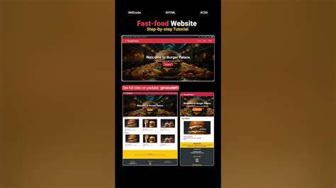 🍔 build a fast food website with html css and javascript full step by step tutorial 🚀 youtube