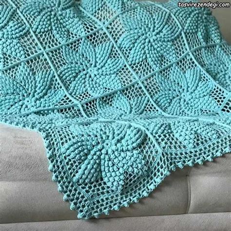 بافت پتو با موتیف ذرتی گل 8 پر زیبای قلاب بافی 도일리 밴드 뜨개질