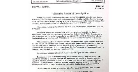Autopsy Report For Michael Brown Pdf R News