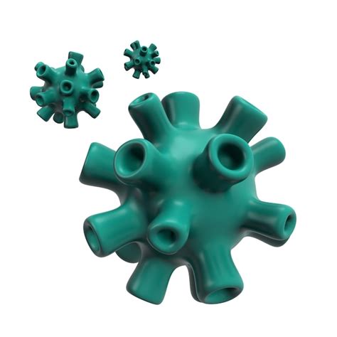 Premium Psd A Model Of A Green Virus