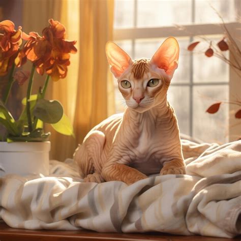 Premium Vector Devon Rex Kitten Cat
