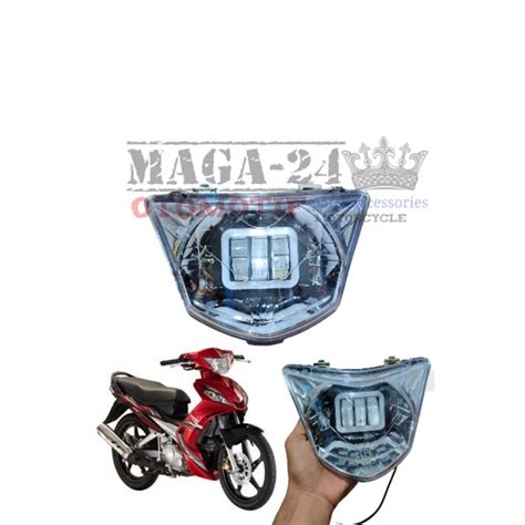 Jual Lampu Depan Led 3 Lensa Lis Biru Jupiter Mx 135 Old Headlamp Reflector Lampu Depan Jupiter