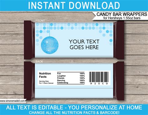 Hershey Candy Bar Wrappers Personalized Candy Bars Hershey Labels