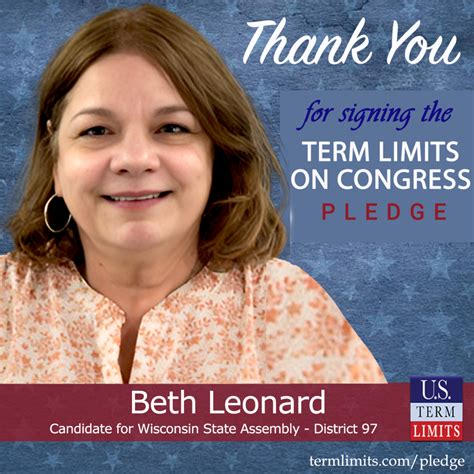 Beth Leonard Pledges To Support Congressional Term Limits U S Term Limits