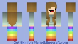 ♡rainbow Derp Girl♡ Minecraft Skin