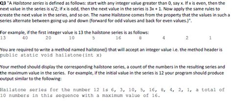 Java Having Trouble With A While Loop That Gets A Certain Series Of