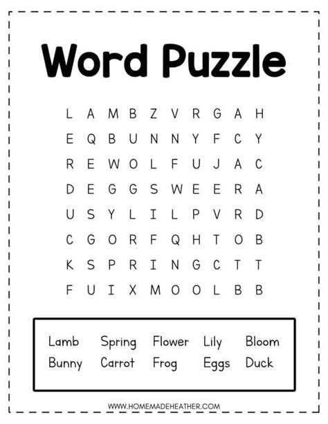 Free Spring Break Activity Printables Homemade Heather Worksheets