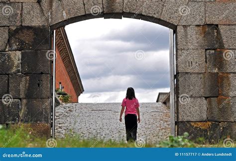 Passing The Gate Stock Image Image Of Exit Back Stone 11157717