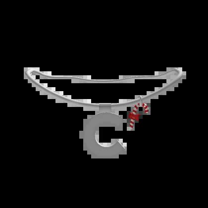 C Inital Necklace W Candy Cane In Silver 2 0 Roblox Item Robloxdb