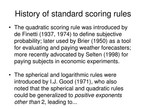 Ppt Scoring Rules Generalized Entropy And Utility Maximization
