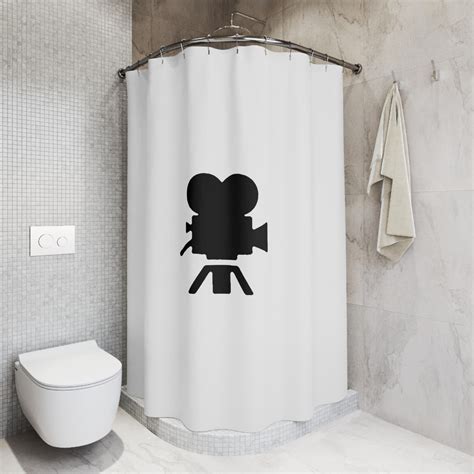 Movie Camera Shower Curtain Golden Age Of Hollywood Classic Cinema