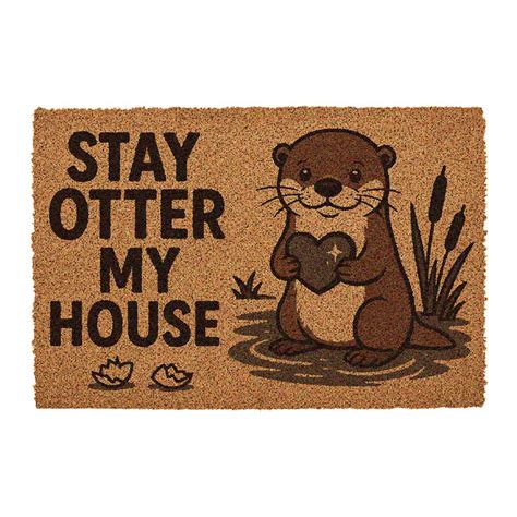 Stay Otter My House Doormat Indooroutdoor For Doorsteps