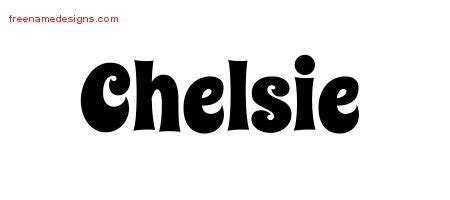Groovy Name Tattoo Designs Chelsie Free Lettering Free Name Designs