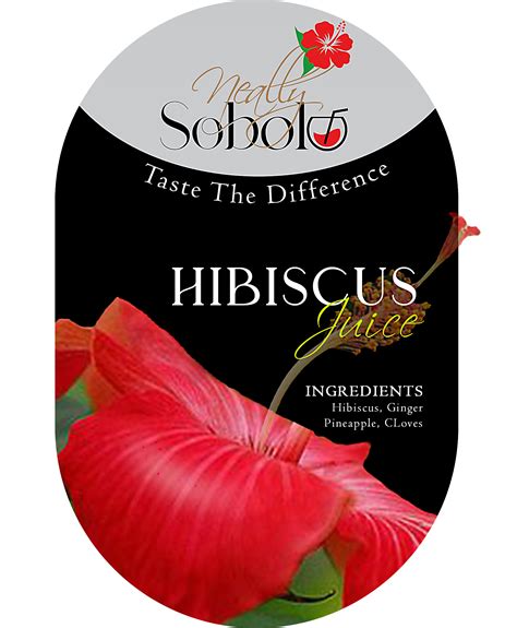 Hibiscus Drink Product Label Design