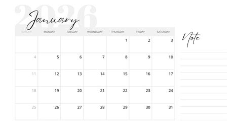 Free And Editable January 2026 Calendar Templates Canva