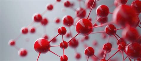 Premium Photo Red Micro Structure Isolated On Gray Background