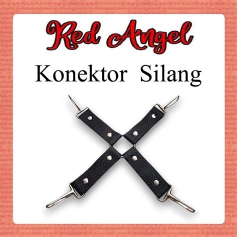 Jual Red Konektor Silang Borgol Leather Connector Clip On 4 Arah Shopee Indonesia