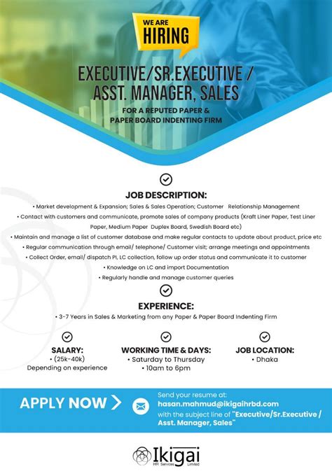 Ikigai Hr Services Limited On Linkedin We Are Hiring Executivesr