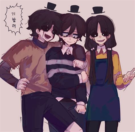 Golden Freddy Hadink Art Fnaf Afton Evan Afton And Cassidy Fanart