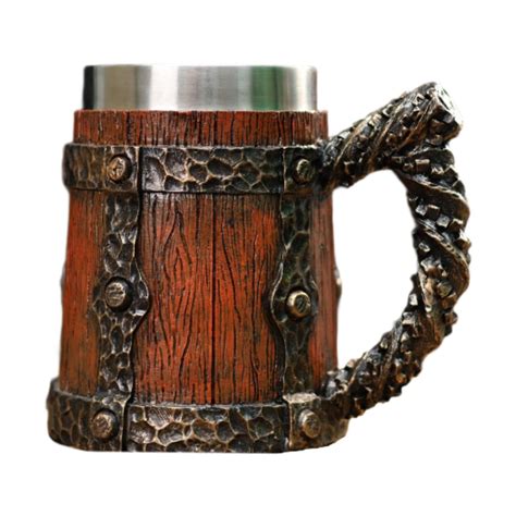 Tongina Barrel Beer Mug Bar Restaurant Mug Camping Tumbler Stainless
