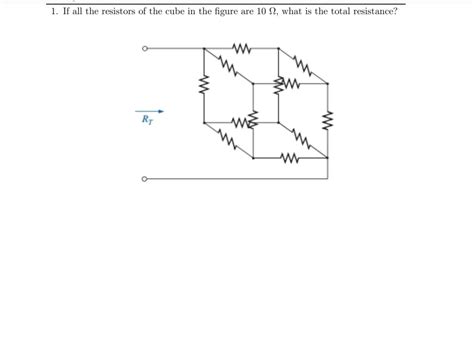 Solved If All The Resistors Of The Cube In The Figure Are Solved If All The Resistors Of The Cube In The Figure Are